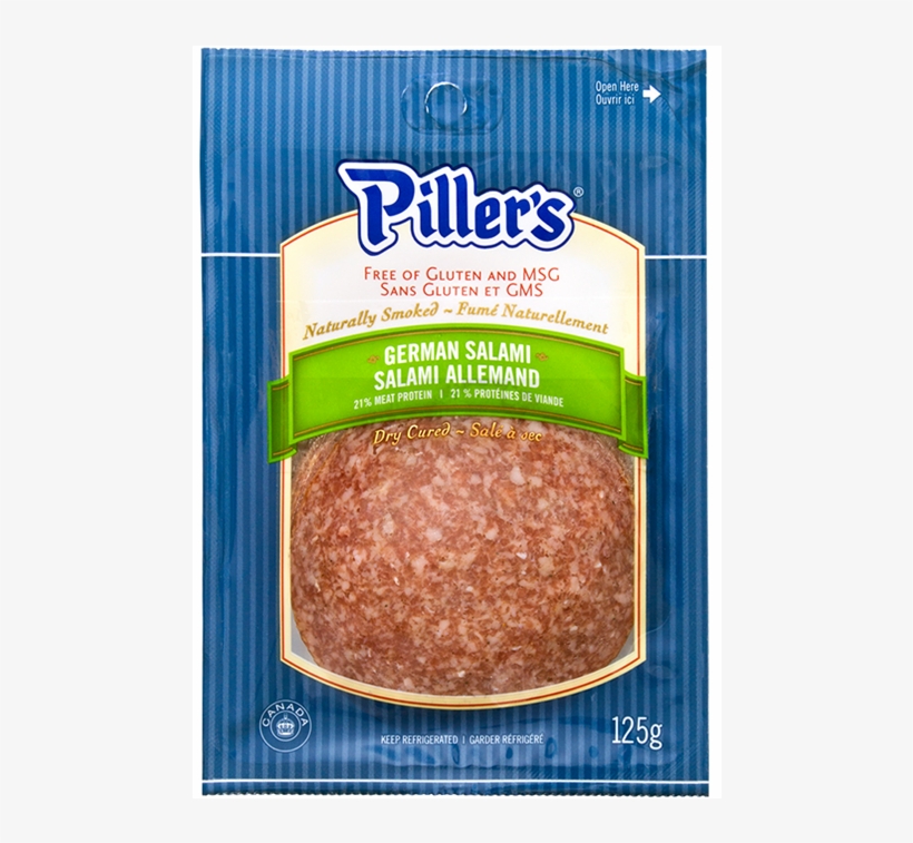 Piller's German Salami 125g - Piller's - 676x676 PNG Download - PNGkit