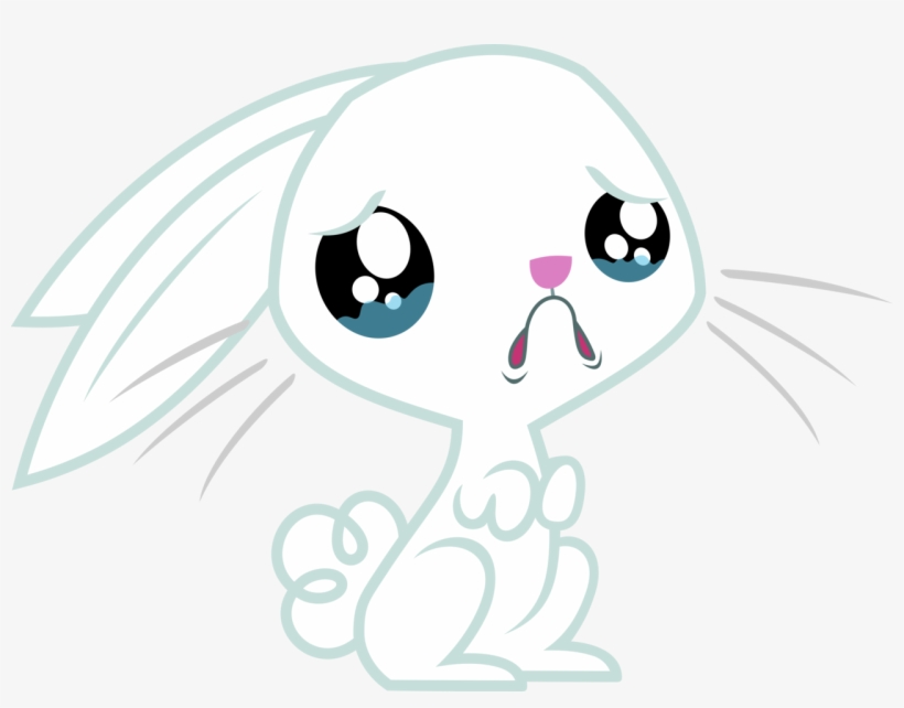 Download Transparent Drawn Bunny Sad - Crying Rabbit Cartoon - PNGkit