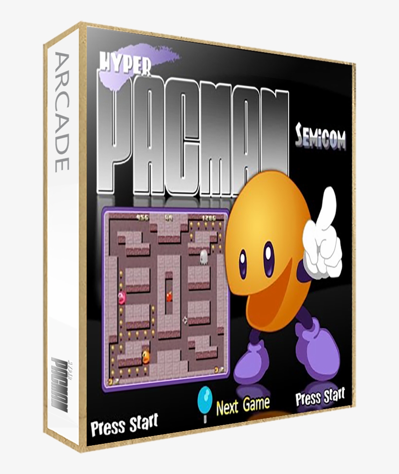 Hyper Pac-man - Box - 3d - Pac-man - 665x907 PNG Download - PNGkit