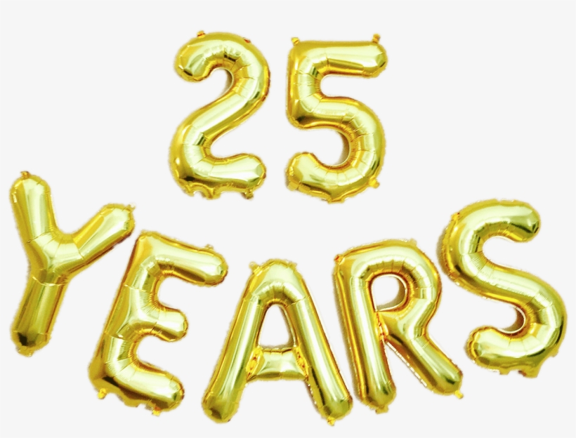 25 Years Letter Balloons - 20 Years - 1500x1359 PNG Download - PNGkit