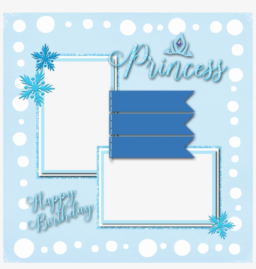 Cool Blue Page Layout - Digital Scrapbooking - 3600x3600 PNG Download ...