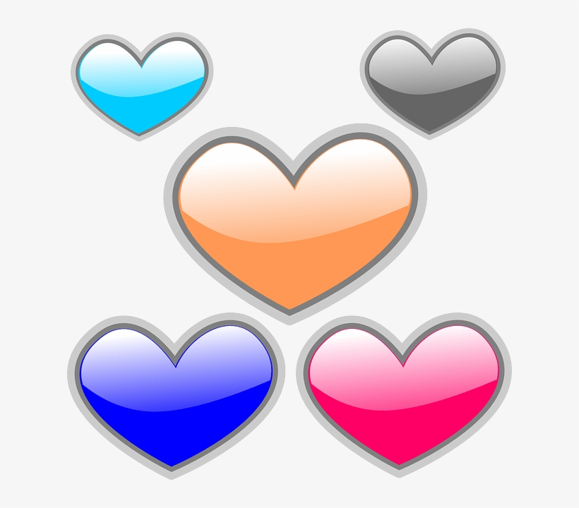 4 Hearts Clipart - 630x640 PNG Download - PNGkit