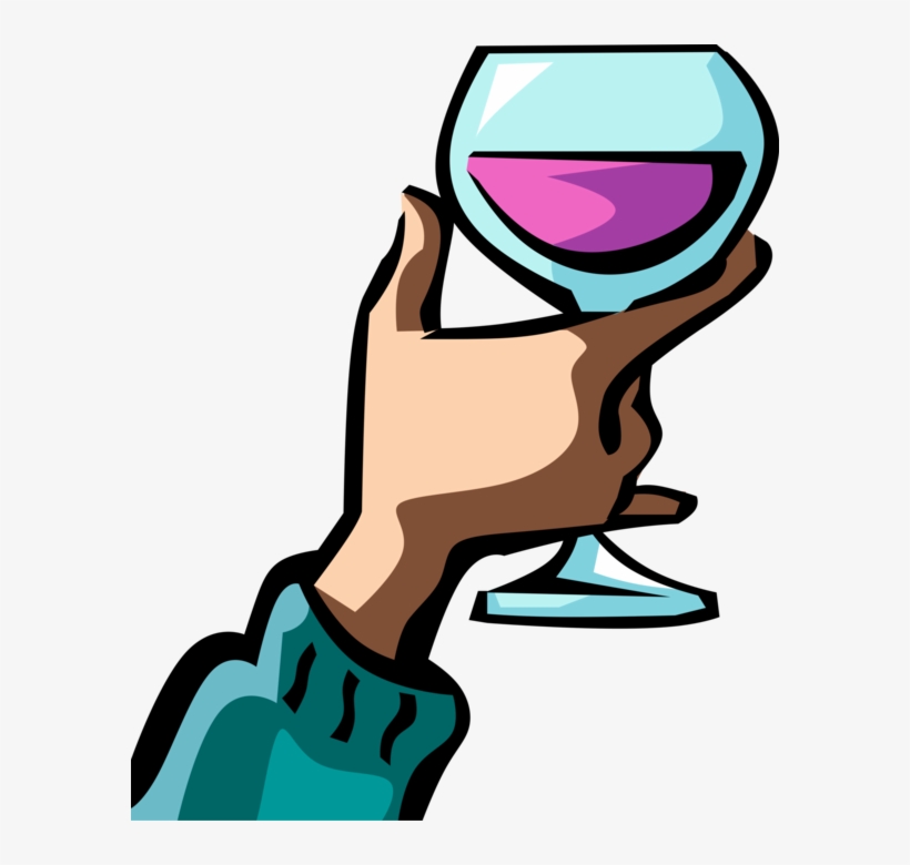 Vector Illustration Of Hand Holds Alcohol Beverage - Vector Graphics ...