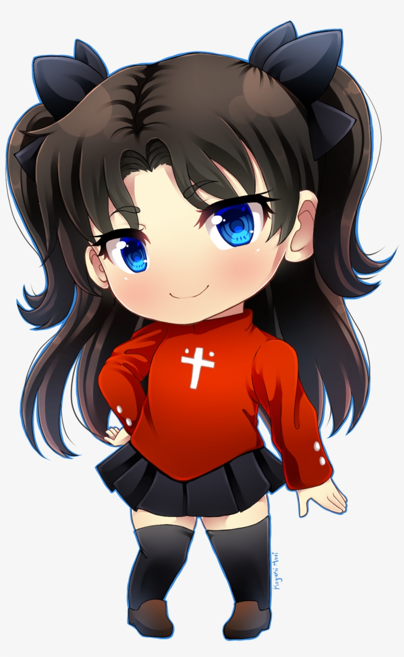 Chibi Rin Tohsaka [fate/stay Night] - Rin Tohsaka Chibi - 1200x1630 PNG ...