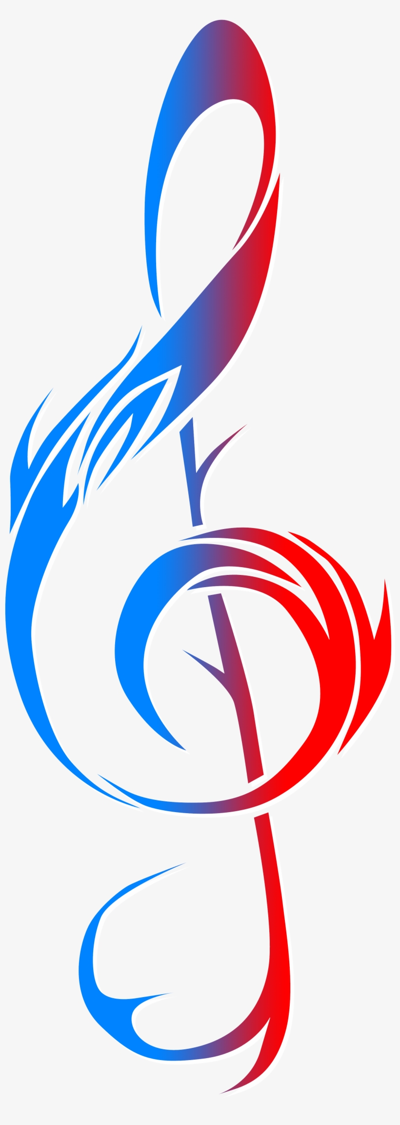 Treble Clef, Store Susan Ewing - Tribal Music Note Tattoo - 3739x5608 ...