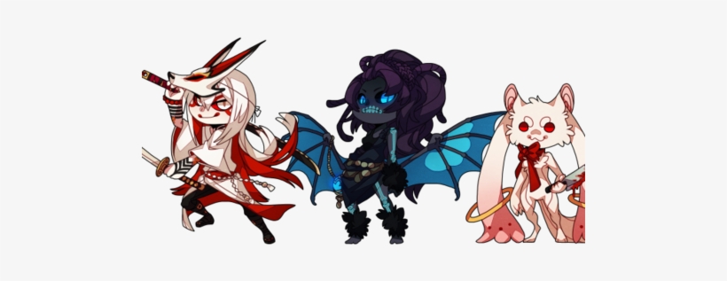 Chibi Line-up - Cartoon - 500x250 PNG Download - PNGkit