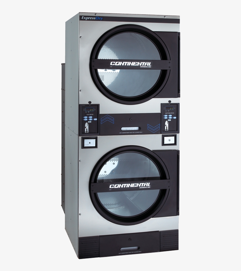 60 Pound Capacity Stack Coin Dryer - Continental Dryers - 500x947 PNG ...