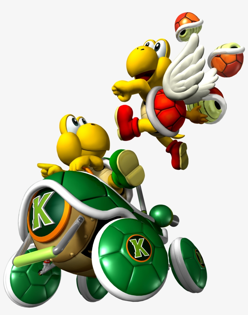 Koopa Troopa And Koopa Paratroopa In Mario Kart - 2616x3000 PNG ...