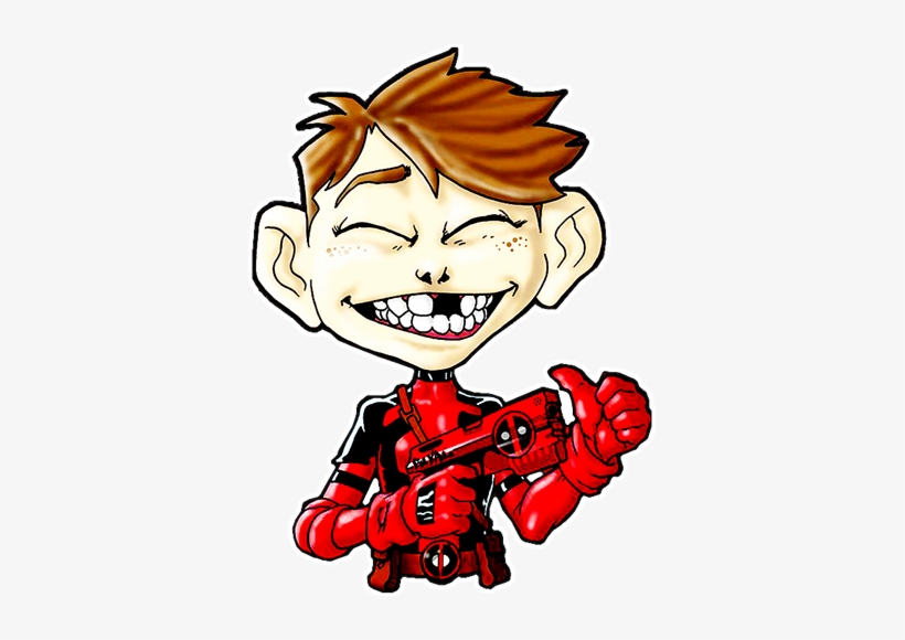 Ike As Deadpool Sticker - Cartoon - 369x500 PNG Download - PNGkit
