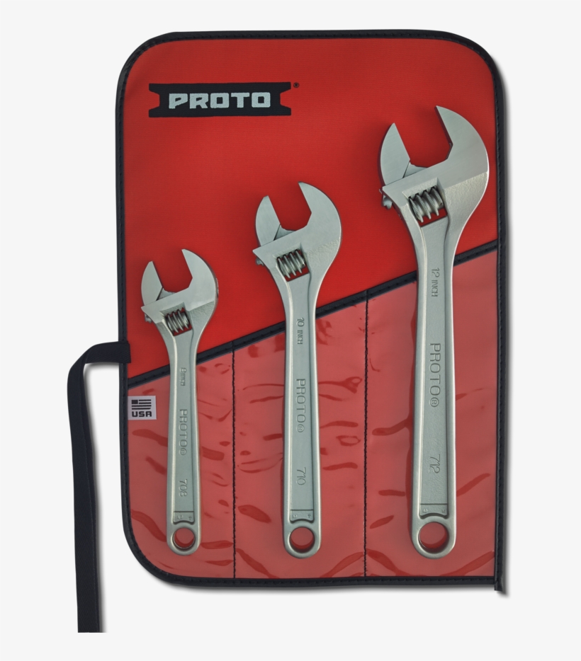 Download Transparent Proto 3 Pieces Adjustable Wrench Set - PNGkit