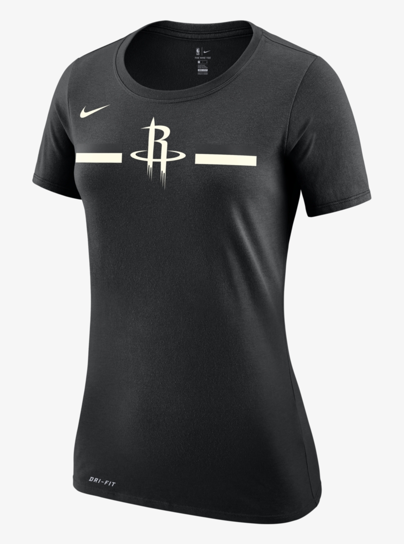 Women's Houston Rockets Nike Black Stripe Tee - Houston Rockets ...