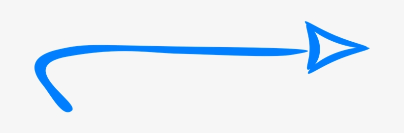 Arrow Right Blue Handdrawn Pointing Direct - Hand Drawn Arrow Blue ...