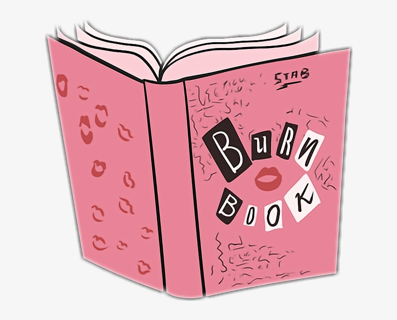 Burn Book Pink Mean Meangirls Girls - Mean Girls Burn Book Png ...
