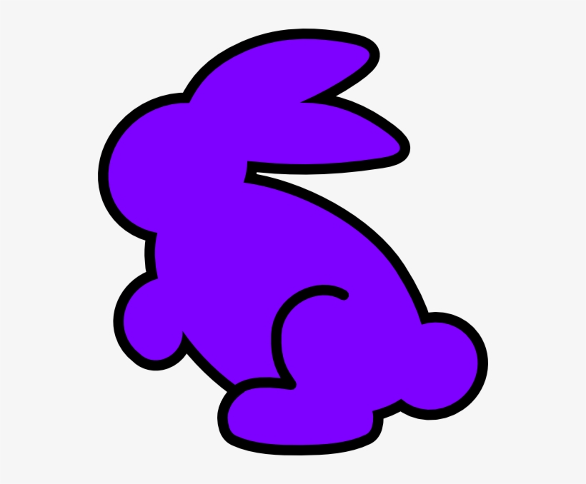Purple Bunny Clipart - 546x598 PNG Download - PNGkit