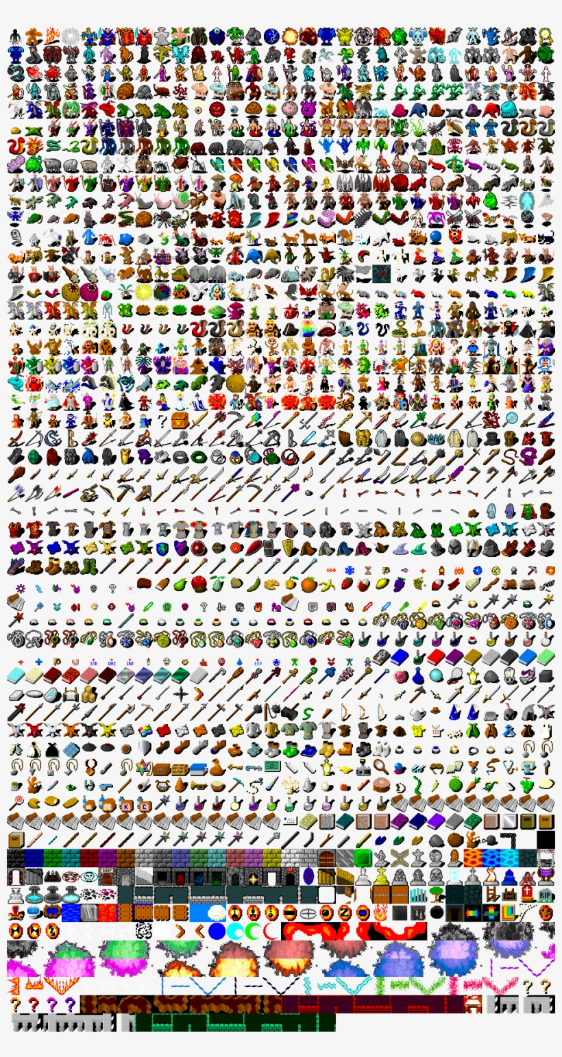 Developiing - Nethack Tileset - 960x1760 PNG Download - PNGkit