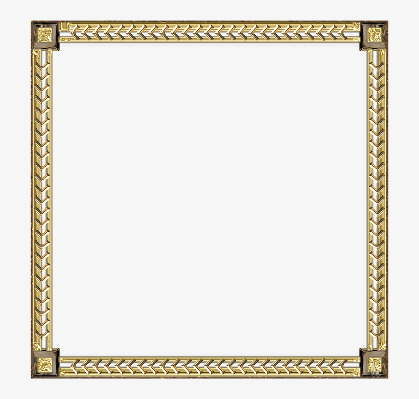 Download Transparent Yellow Picture Frame - Fancy Gold Border ...