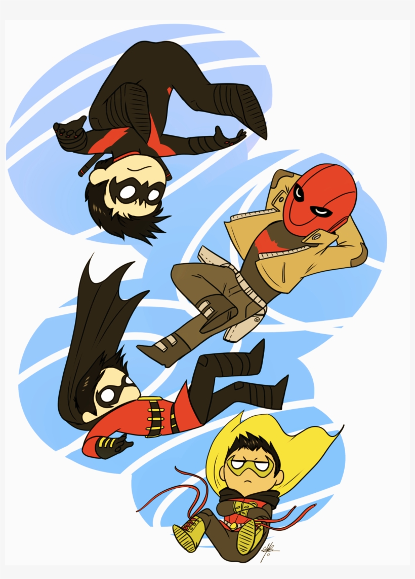 Nightwing, Red Hood, Red Robin, And Robin - Batman The Four Robins ...