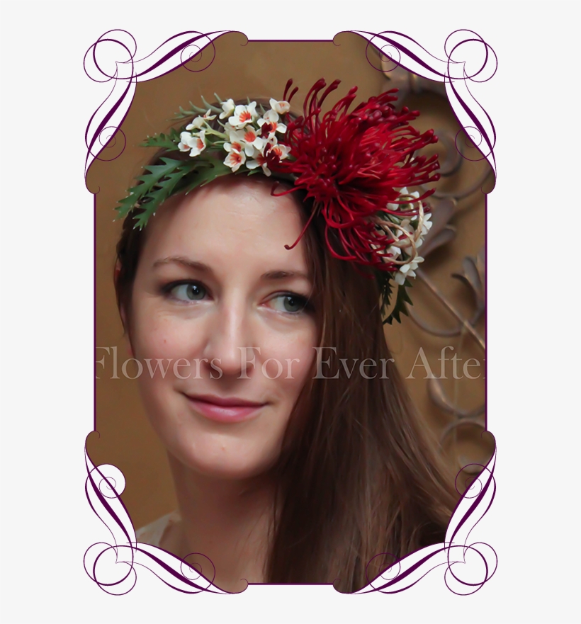 Australian Native Silk Flower Floral Crown - Boutonnière - 608x822 PNG ...