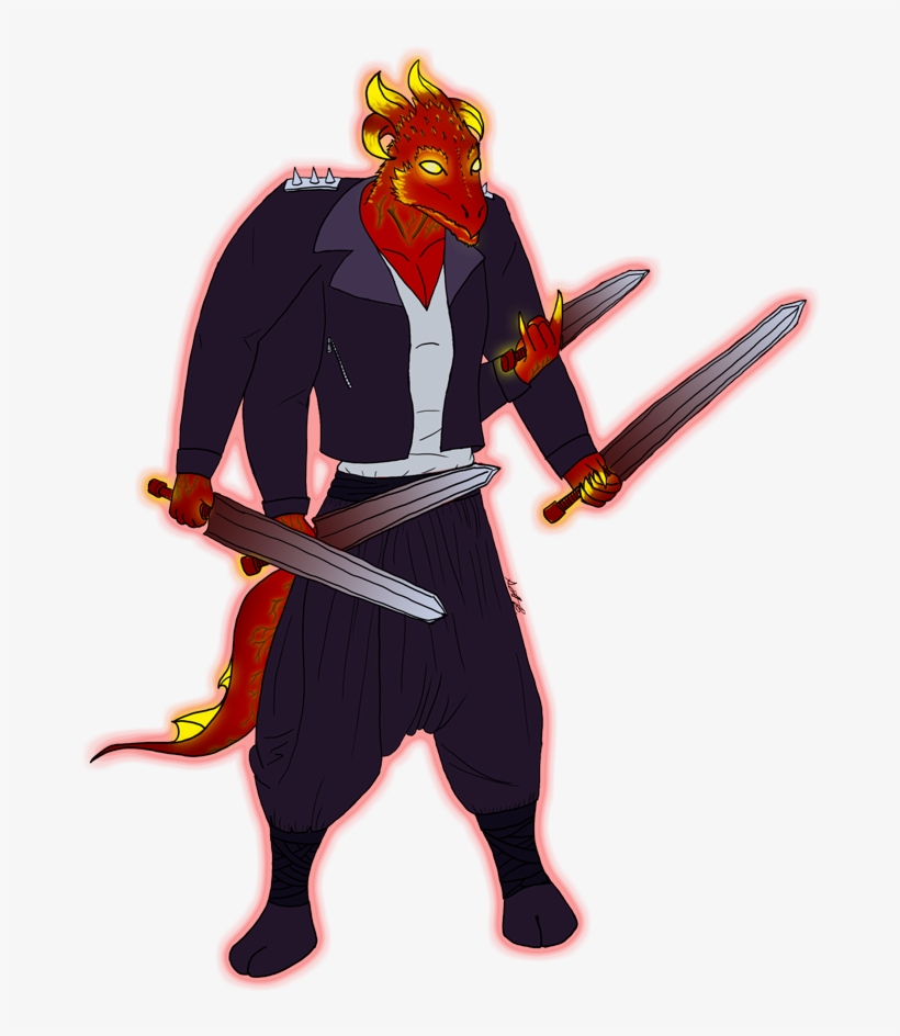 This Neon Dragonborn De Fragger Loves Metal And Is - Cartoon - 900x900 ...