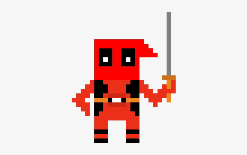Deadpool Pixel - Cartoon - 435x510 PNG Download - PNGkit