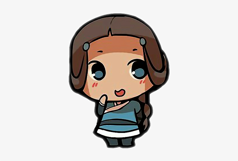 Download Transparent Katara Sticker - Avatar Chibi Katara - PNGkit