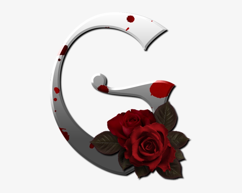 Initial Letters Initials Gothic Roses Goth - R Alphabet In Rose ...