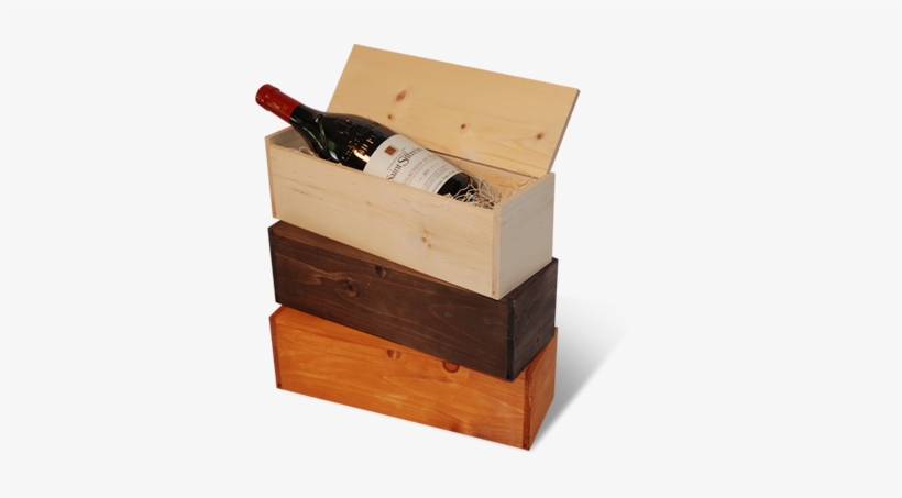 Wooden Sliding Lid Wine Boxes With Custom Stains - Wooden Gift Box ...