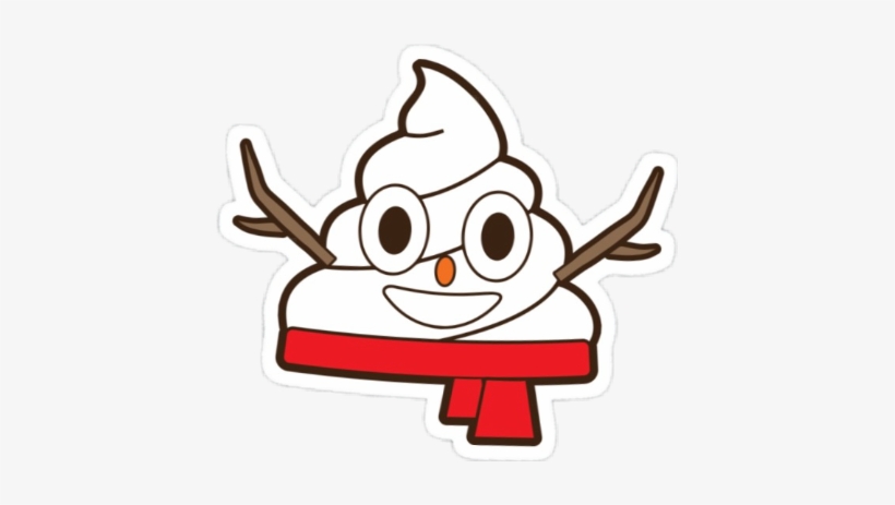 Scsnowman Sticker - Poop Emoji Snowman - 423x383 PNG Download - PNGkit