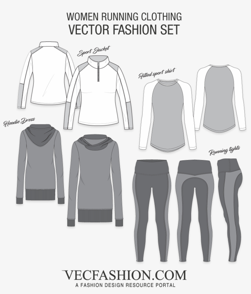 Women Running Clothing Set - Clothing - 1000x1000 PNG Download - PNGkit