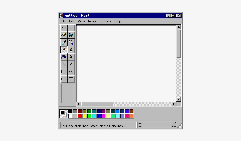 [ Img] - Ms Paint Windows 98 - 425x400 PNG Download - PNGkit