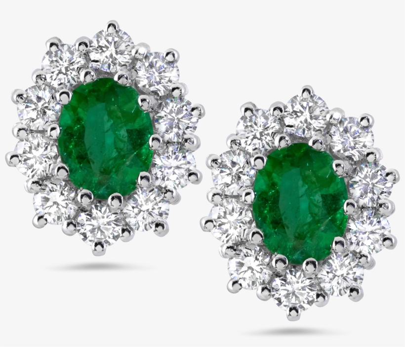 Transparent Diamond Ruby Or Sapphire Emerald Earrings - 1024x1024 PNG ...