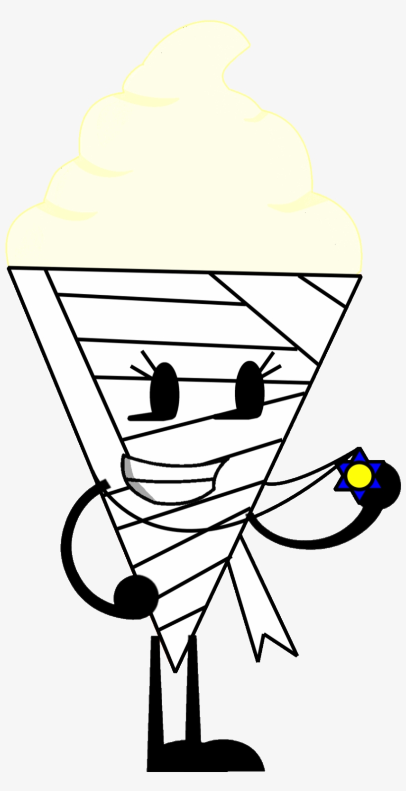 Ice Cream As A Mummy Vector - Clip Art - 1024x1665 PNG Download - PNGkit