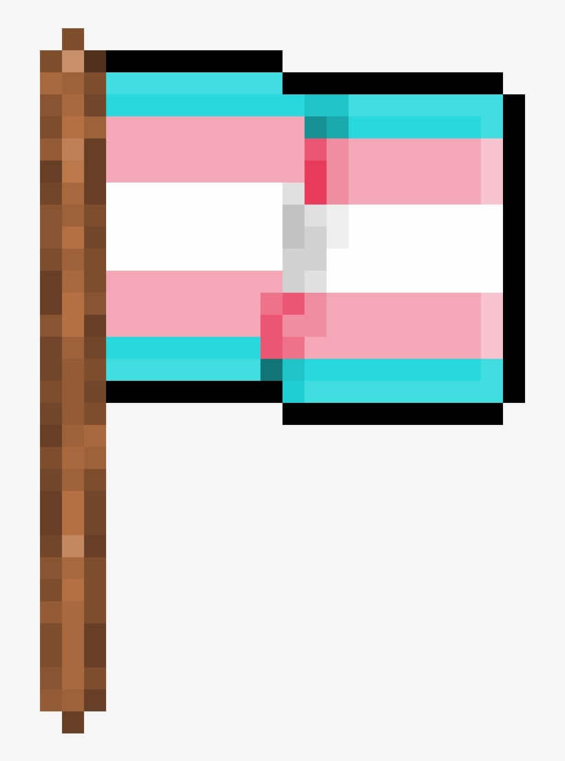 A Pixel Art Trans Flag I Made - Pixel - 1181x1182 PNG Download - PNGkit