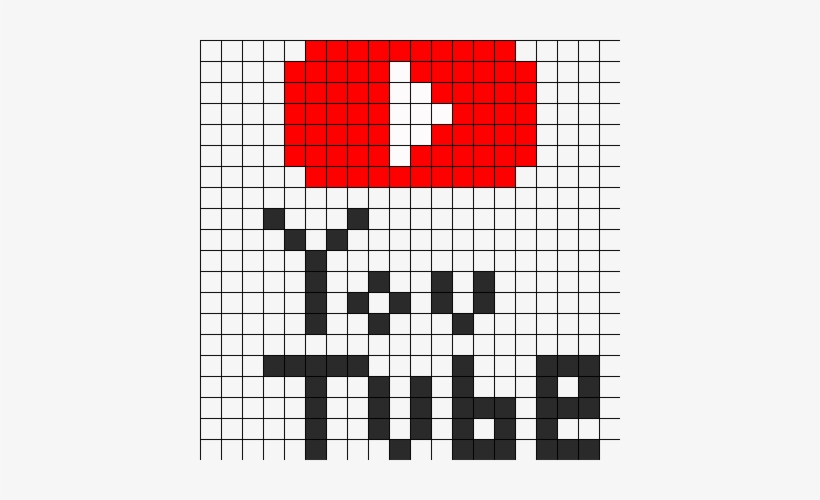 Youtube Logo Mini Perler Bead Pattern / Bead Sprite - Logo In Graphic ...