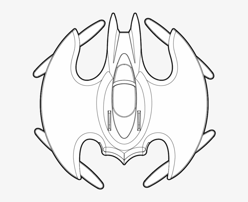 Batwing Complete Body - Sketch - 1024x819 PNG Download - PNGkit