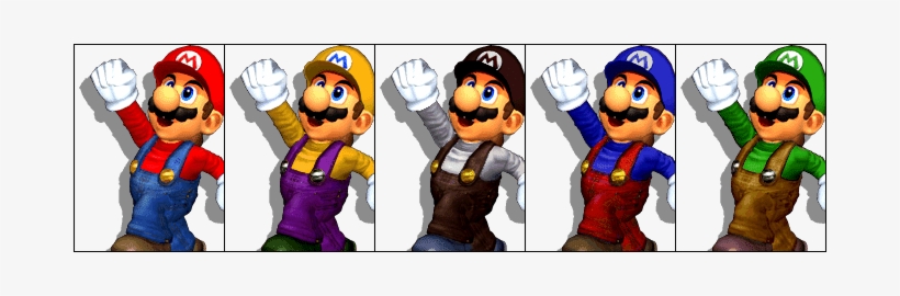 Mariocolorsmelee - Mario Super Smash Bros Melee Alternate Costumes ...