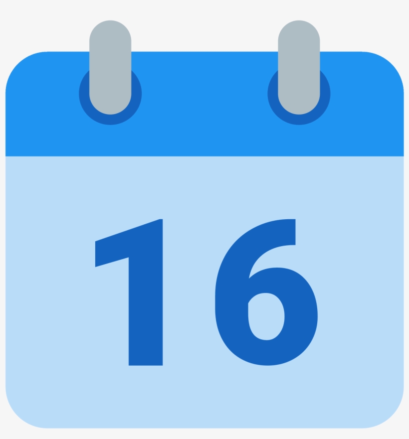 Calendar 16 Icon - Thursday Icon - 1600x1600 PNG Download - PNGkit