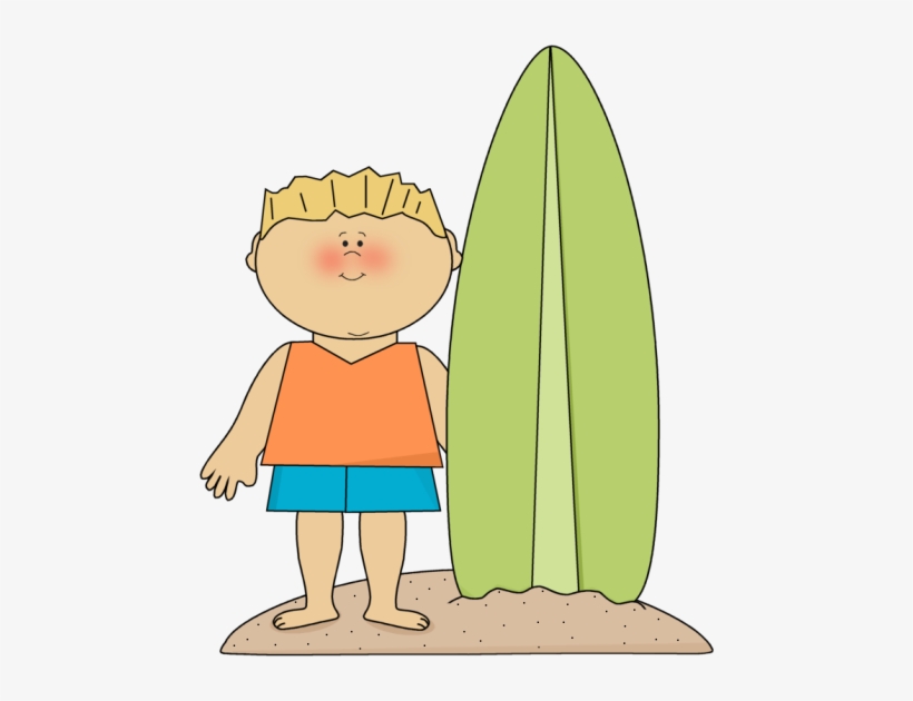 Surfing Clipart Kid Beach Party - Boy With Surfboard Clipart - 462x550 ...