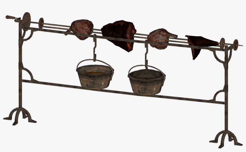 Cooking Spit - Skyrim Cooking Pot - 1759x1022 PNG Download - PNGkit