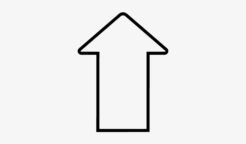 Up Arrow Thin Outline Symbol Vector - Arrow - 400x400 PNG Download - PNGkit