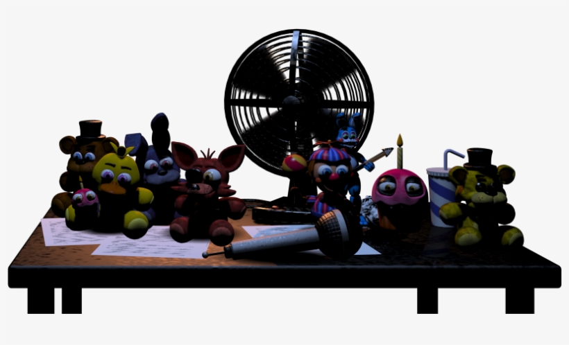 I Also Made A Transparent Png Of The Full Desk - Fnaf 2 Desk - 851x435 ...