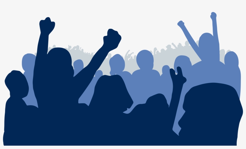 Cheering-crowd - Silhouette - 3692x2062 PNG Download - PNGkit