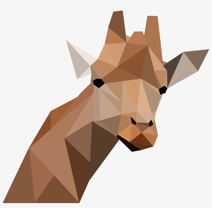 This Free Icons Png Design Of Low Poly Giraffe - 2267x2114 PNG Download ...