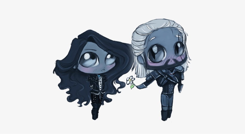 Chibi Yen And Geralt By 8 Bites - Geralt And Yennefer Chibi - 500x374 ...