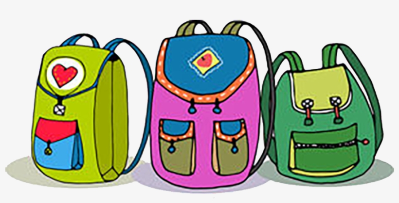 Three Vector Colorful Children Backpacks Isolated On - Rucksack Kinder ...