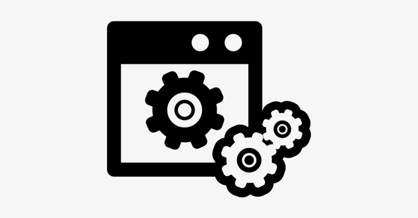 Data Settings Symbol Of A Window With Gears Vector - Symbol Daten ...