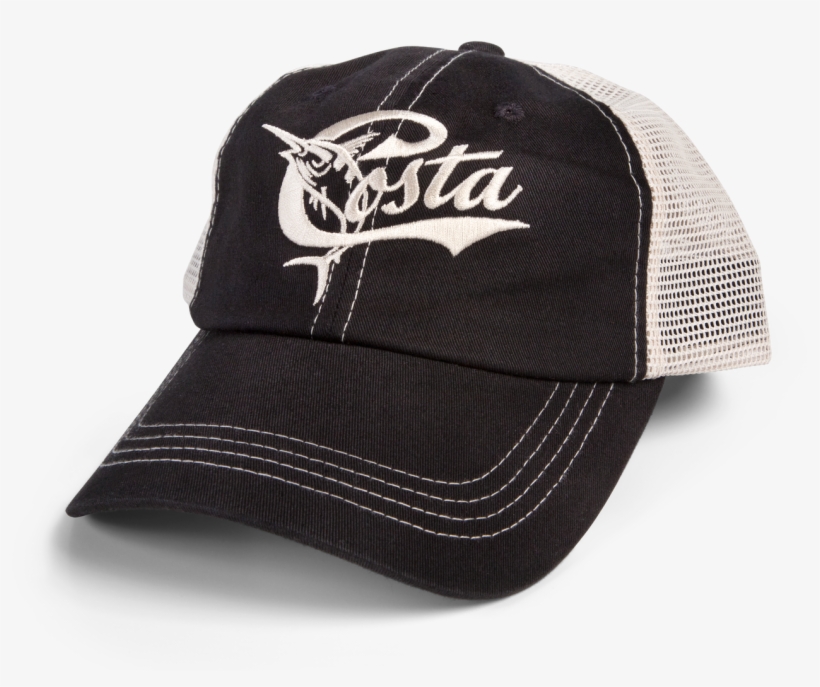 Costa Del Mar Retro Trucker In Black/stone, Angle - Costa Del Mar Costa ...