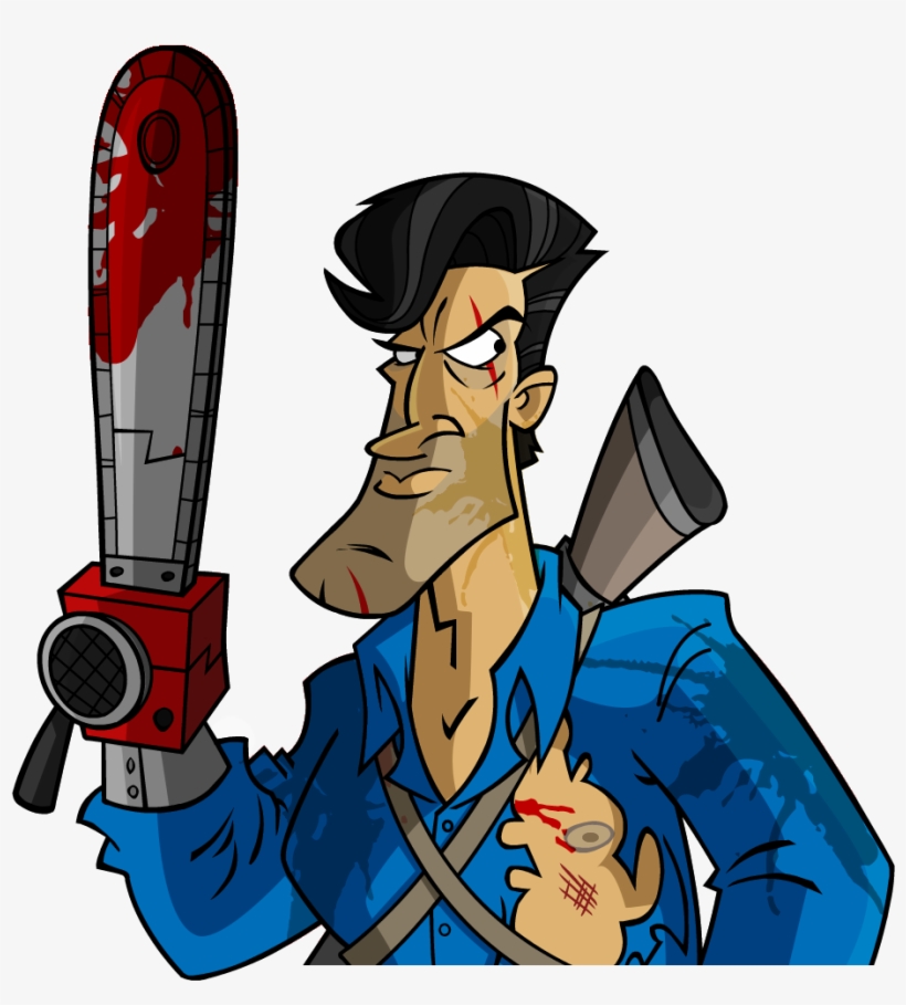 Ash Williams Cartoon - 1095x1080 PNG Download - PNGkit