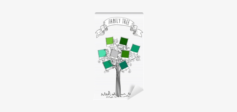 Vintage Lines Instant Photo Tree Wall Mural • Pixers® - Tree - 400x400 ...