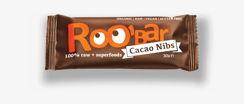 Roo Bar Organic Cacao Nibs & Almonds Bar 30g - 640x271 PNG Download ...